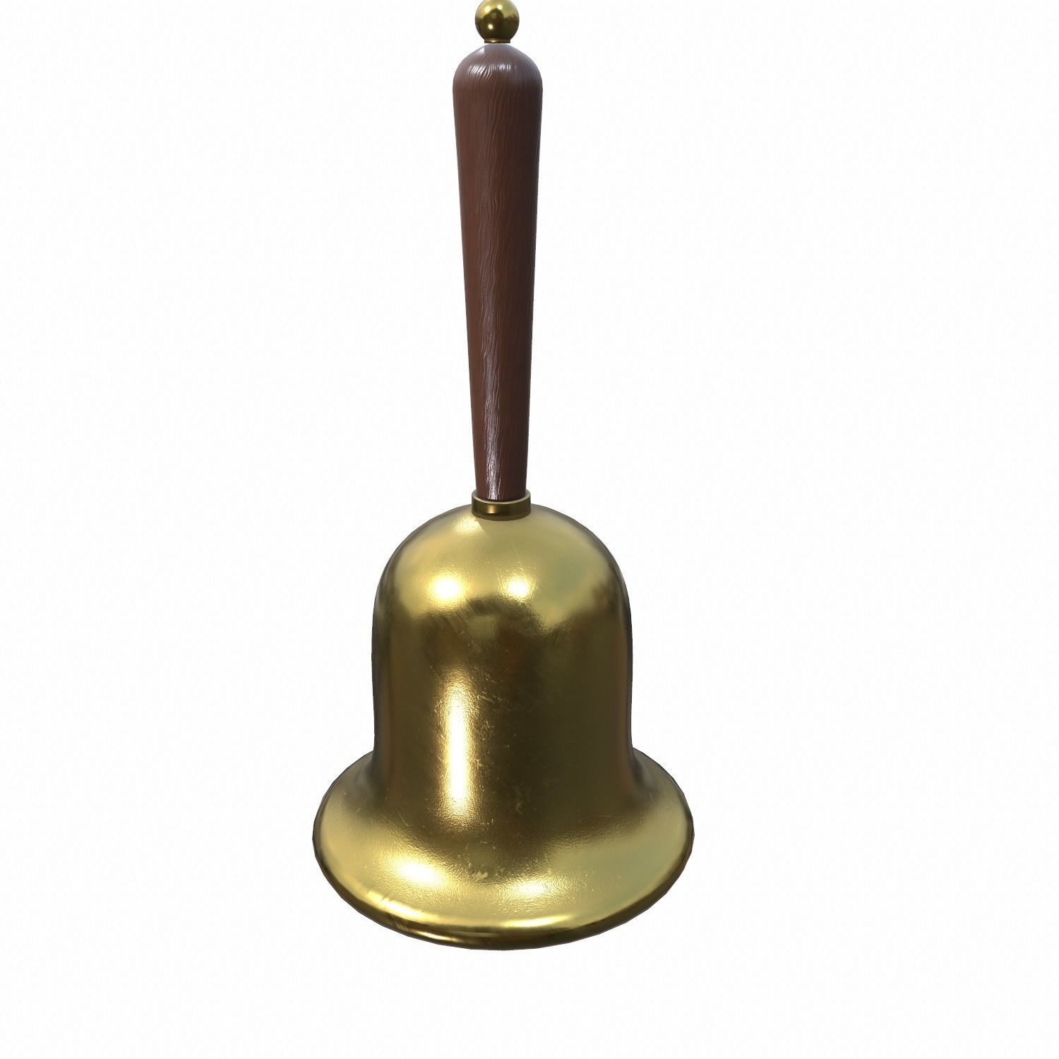 3D model Gold Hand Bell - PBR VR / AR / low-poly | CGTrader
