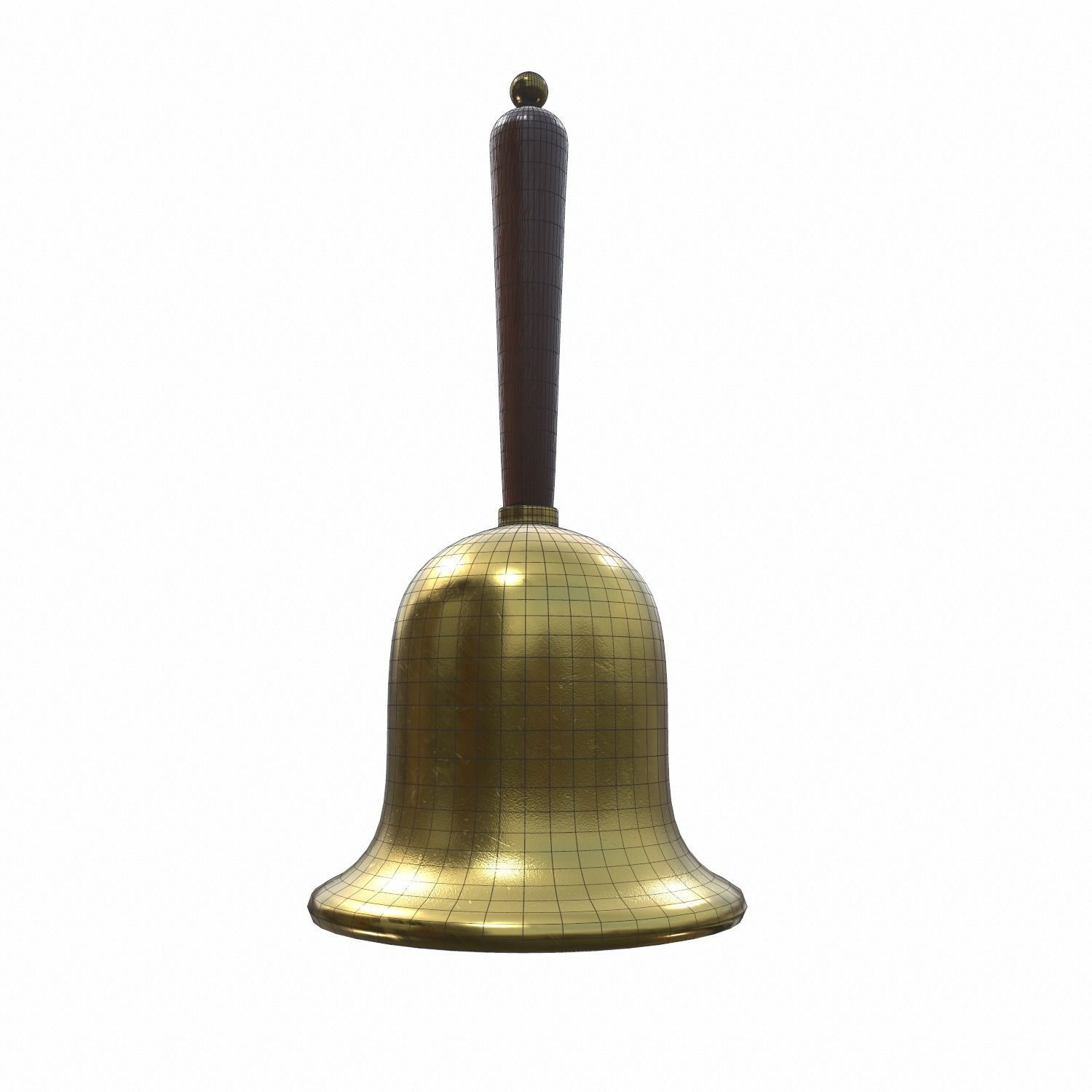 3D model Gold Hand Bell - PBR VR / AR / low-poly | CGTrader