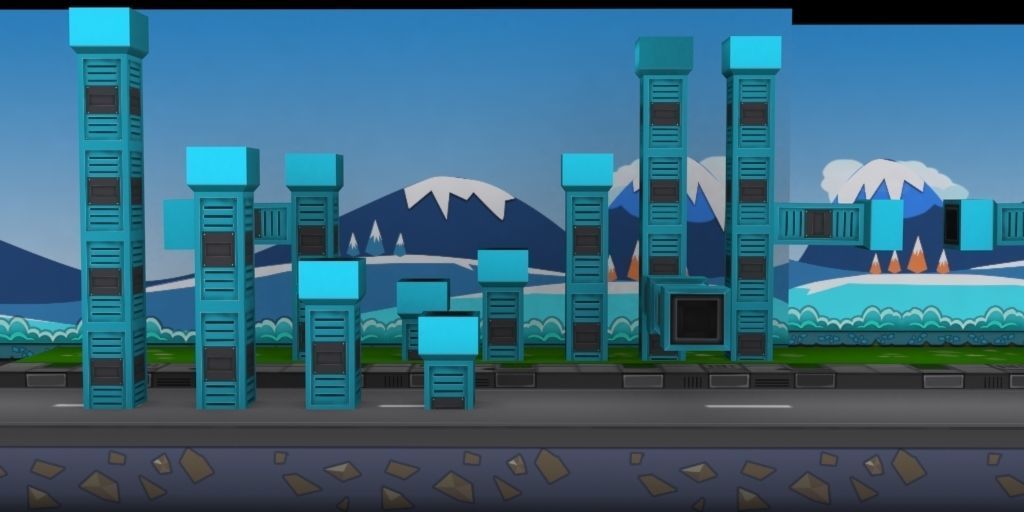 3D model 3D platformer level art pack VR / AR / low-poly | CGTrader