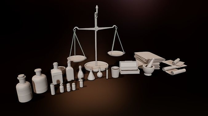 Alchemy props 3D model | CGTrader