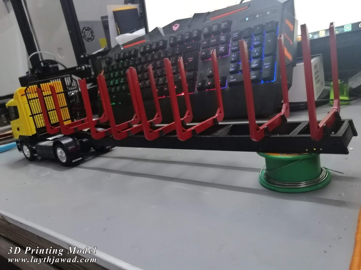 Trailer for Carrying Logs 3D model 3D printable | CGTrader