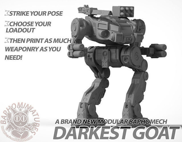 Mech- Darkest Goat A 3D model 3D printable | CGTrader
