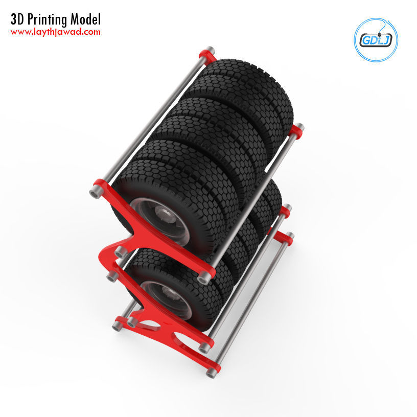 Tyre Rack 3D model 3D printable | CGTrader