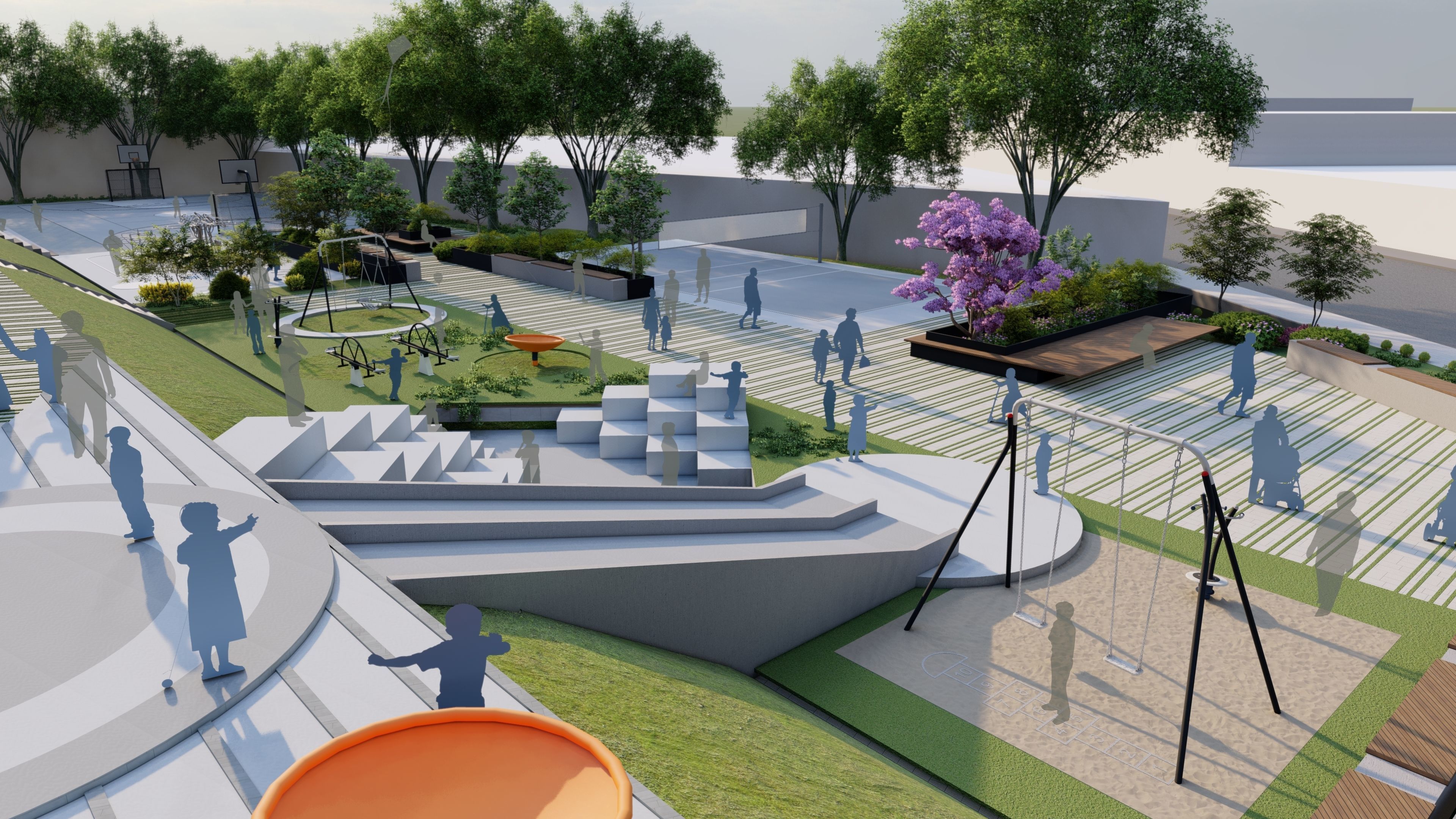 Social Center and Sports Center 3D model | CGTrader