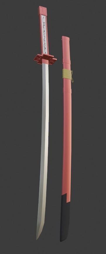 Akames Samurai Sword 3D model | CGTrader