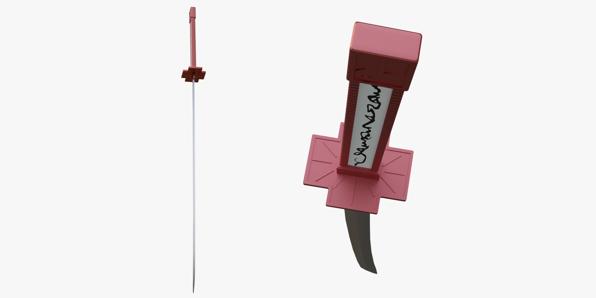 Akames Samurai Sword 3D model | CGTrader