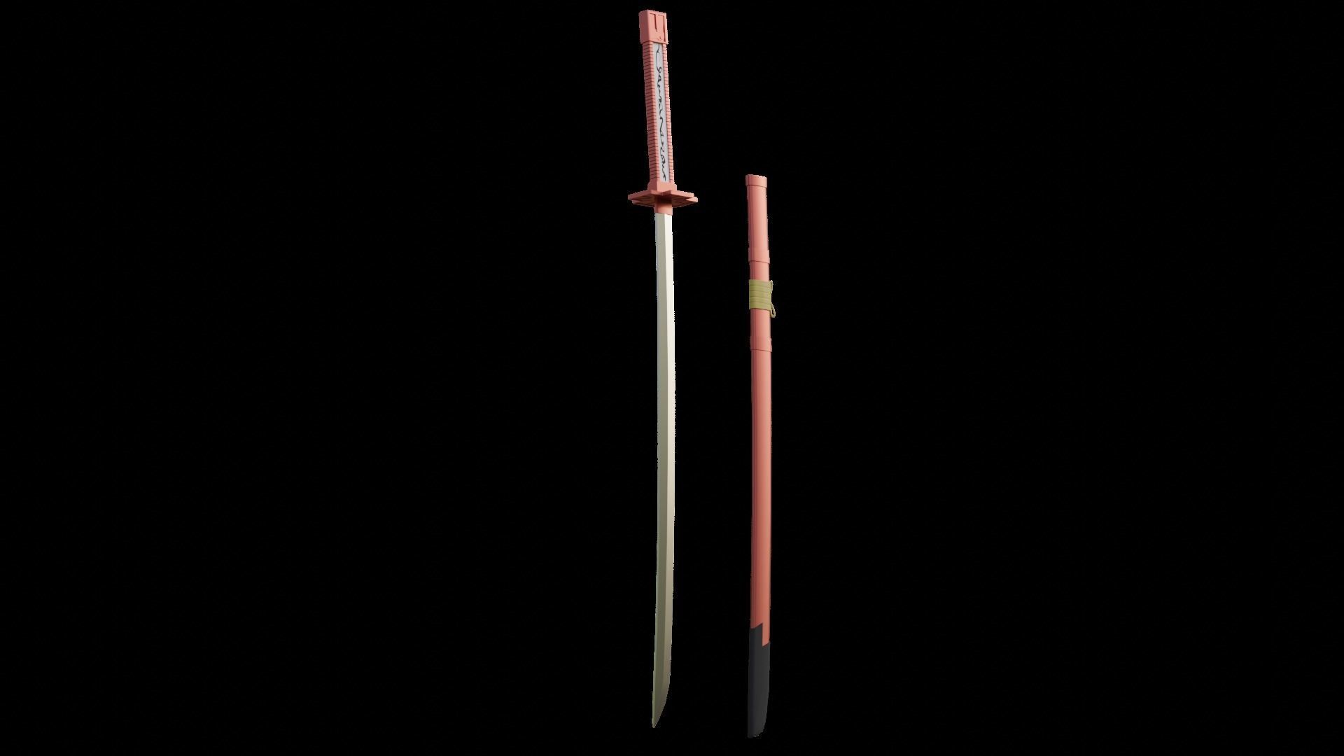 Akames Samurai Sword 3D model | CGTrader