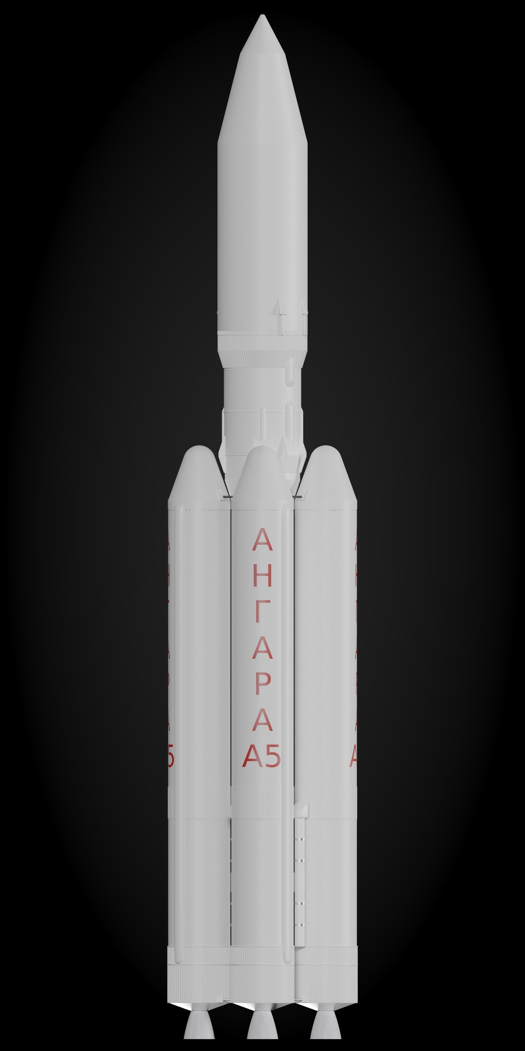 Angara A5 rocket 3D model | CGTrader