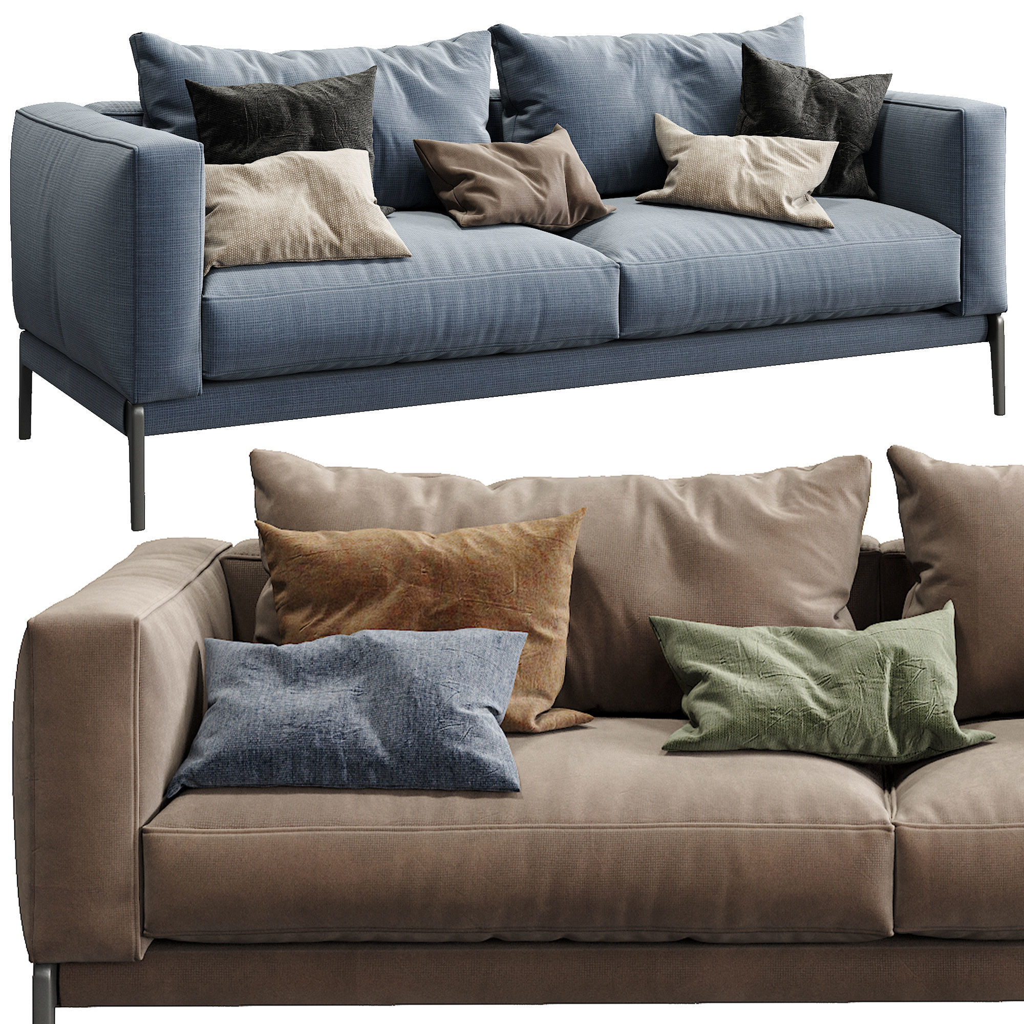 Flexform Sofa Romeo 2 color version 3D model | CGTrader