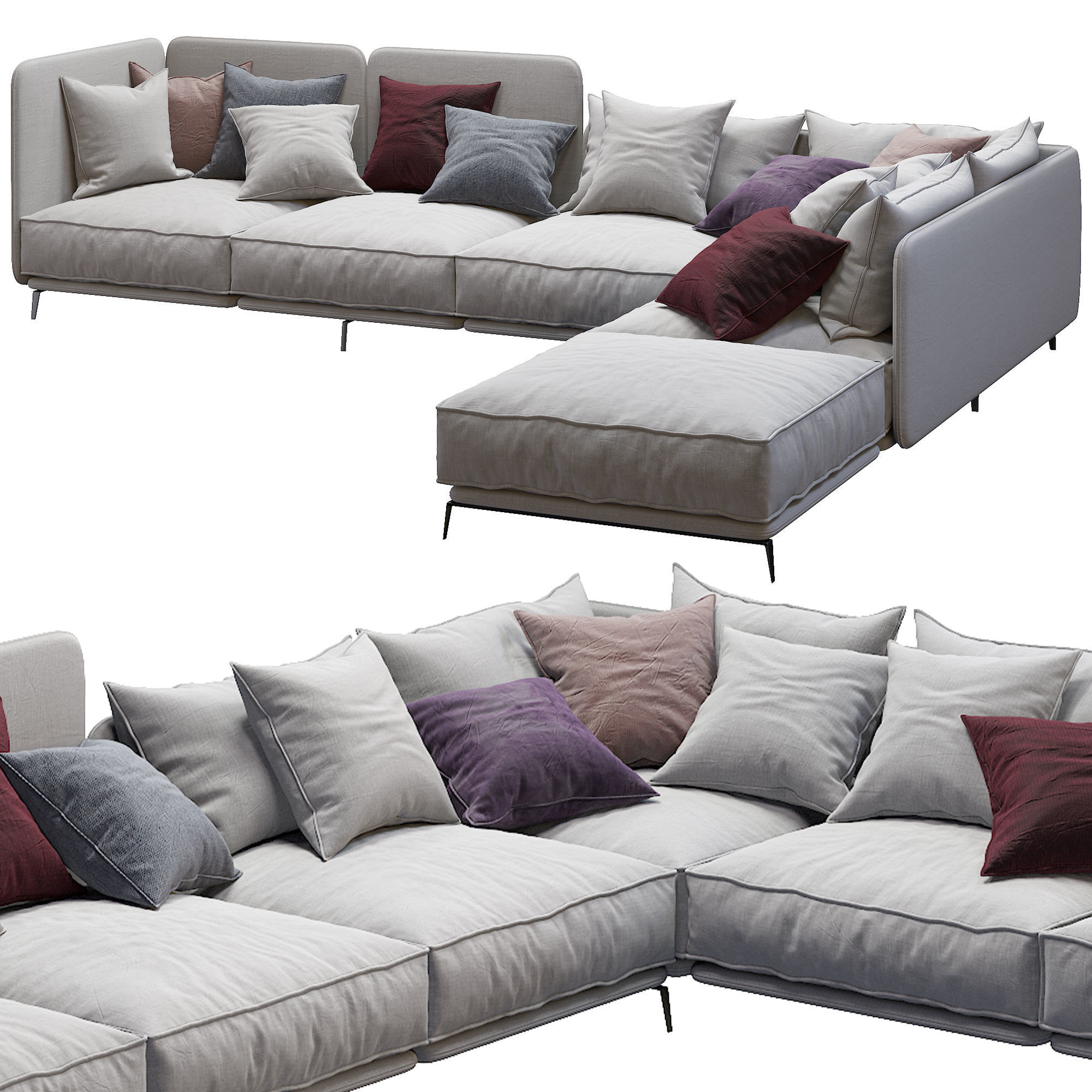 Sofa K2 By Arflex 3D model | CGTrader