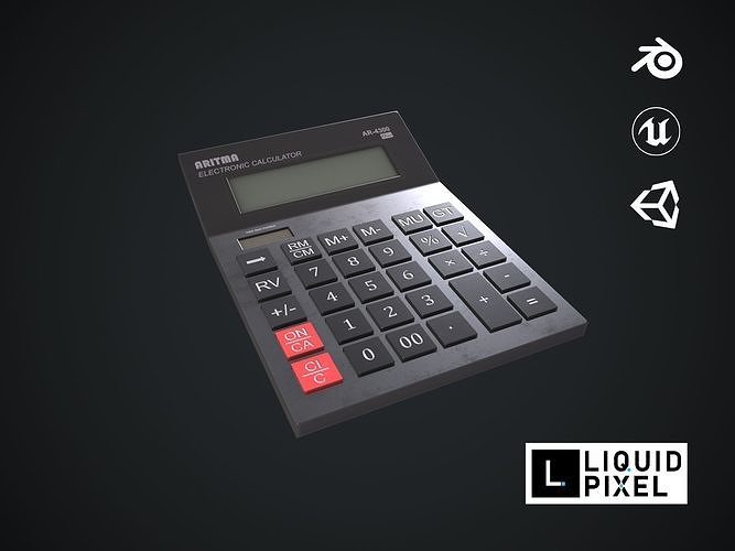 3D model Calculator VR / AR / low-poly | CGTrader