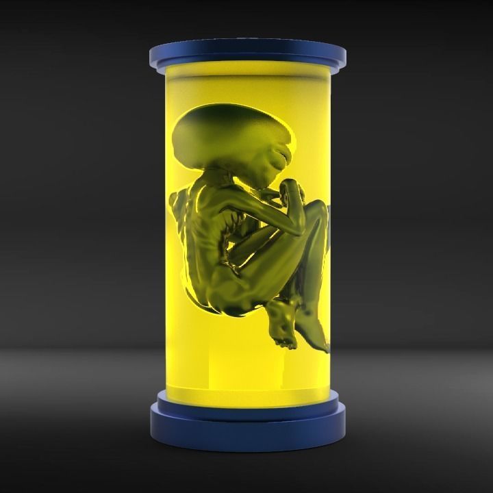 Alien in a Jar 3D model 3D printable | CGTrader