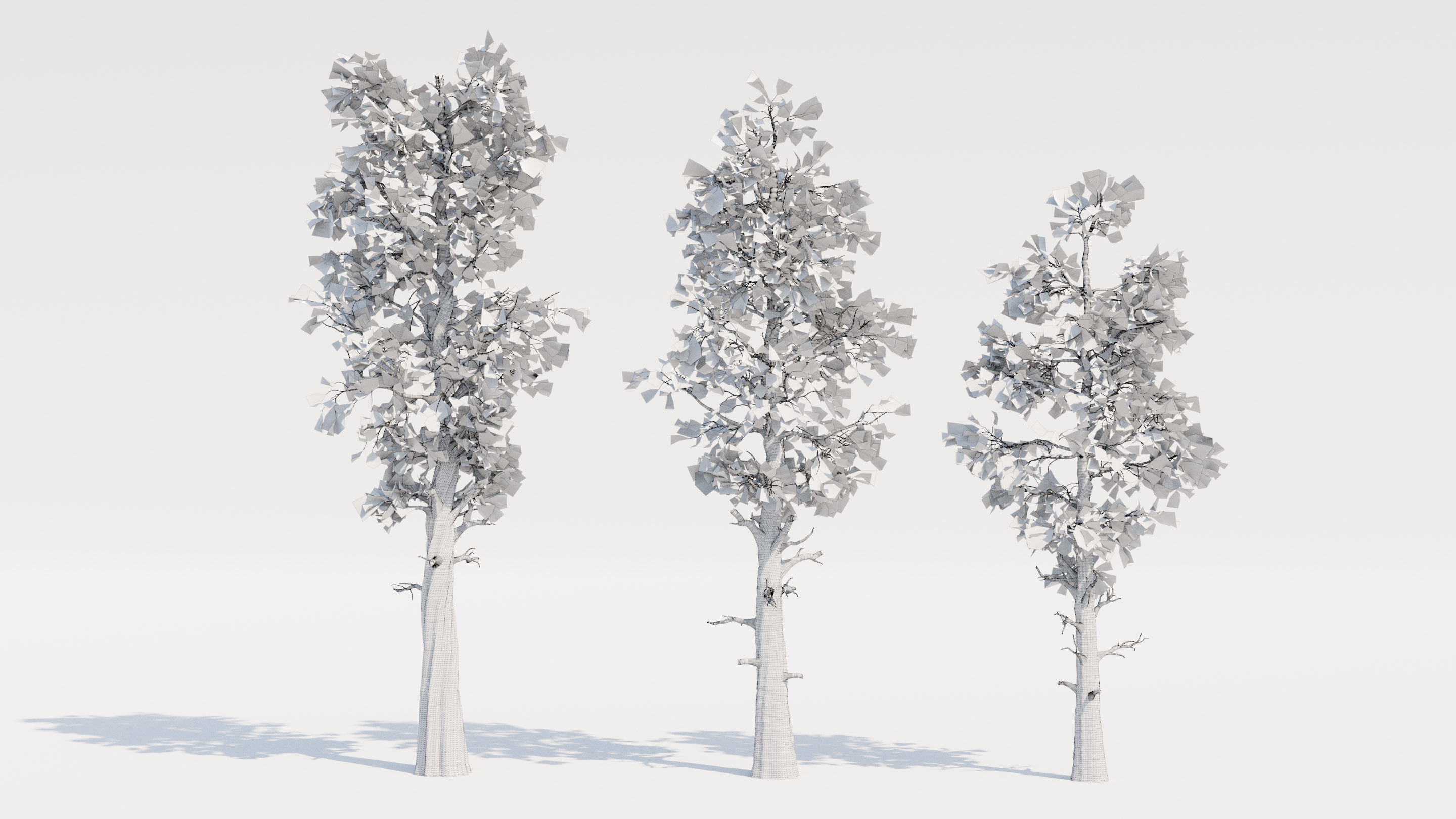 Trio of Large Pine Trees free 3D model | CGTrader