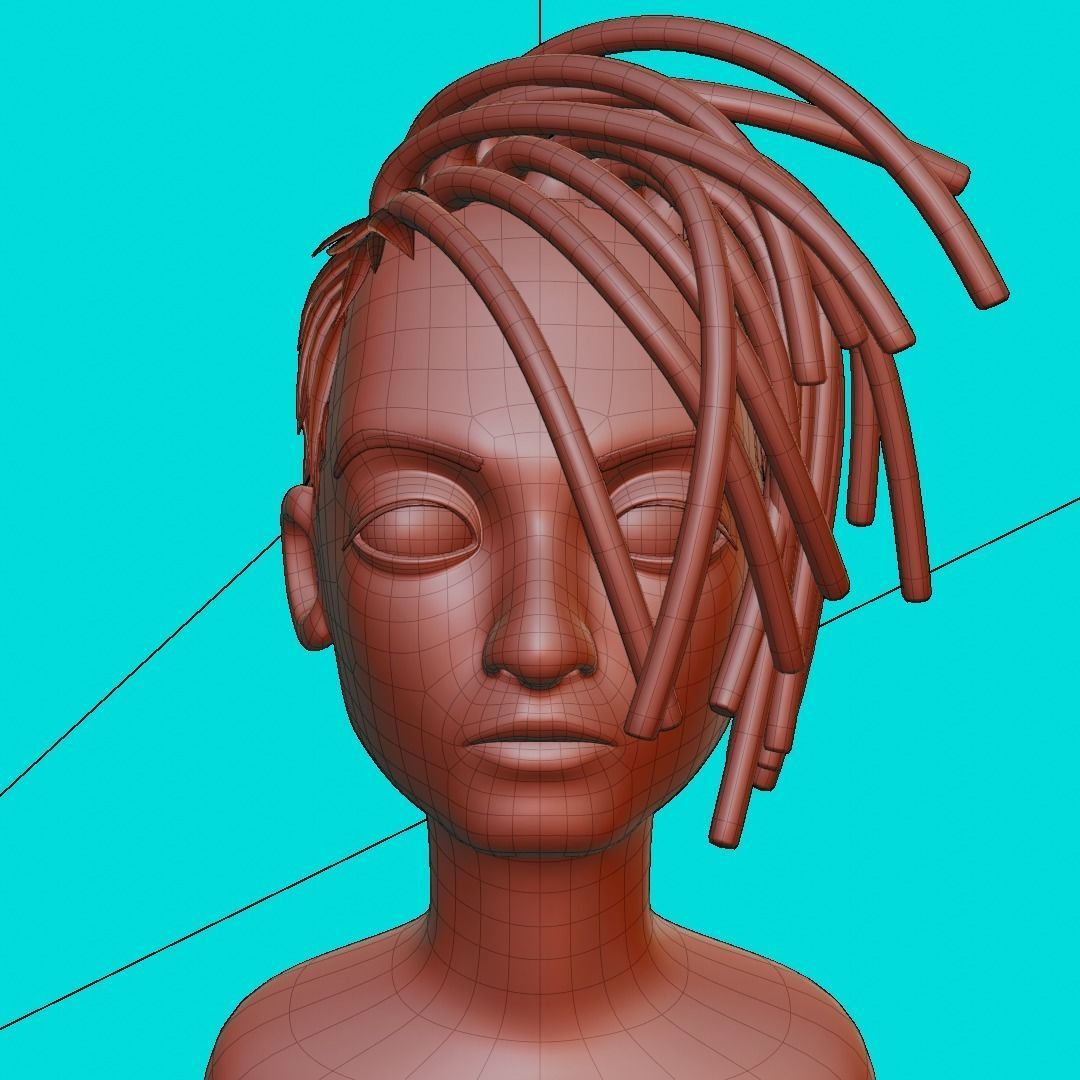 3D model Rasta girl head VR / AR / low-poly | CGTrader