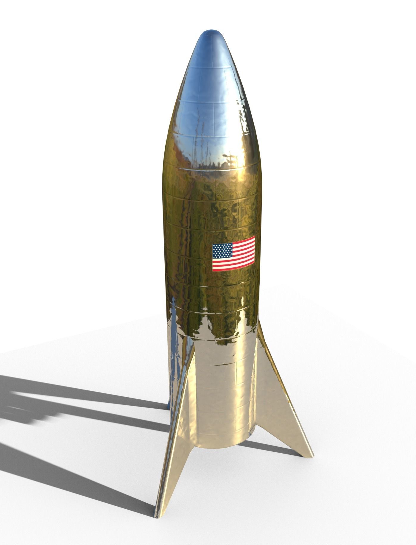 3D model Starhopper and Starship Prototype VR / AR / low-poly | CGTrader