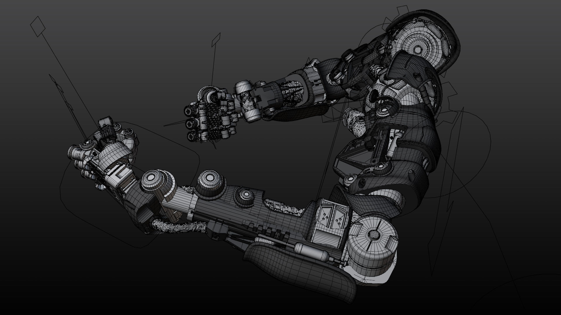 Hand mechanical 04 3D model animated rigged | CGTrader