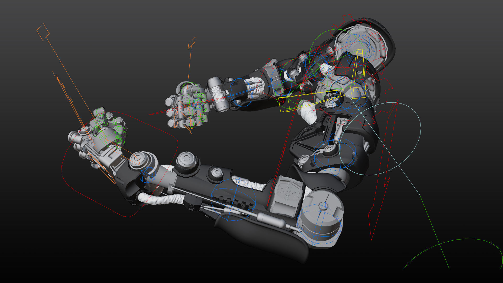 FPS Hand mechanical 05 3D model animated rigged | CGTrader
