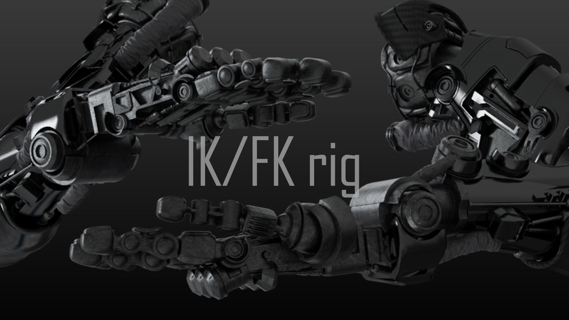 FPS Hand mechanical 05 3D model animated rigged | CGTrader