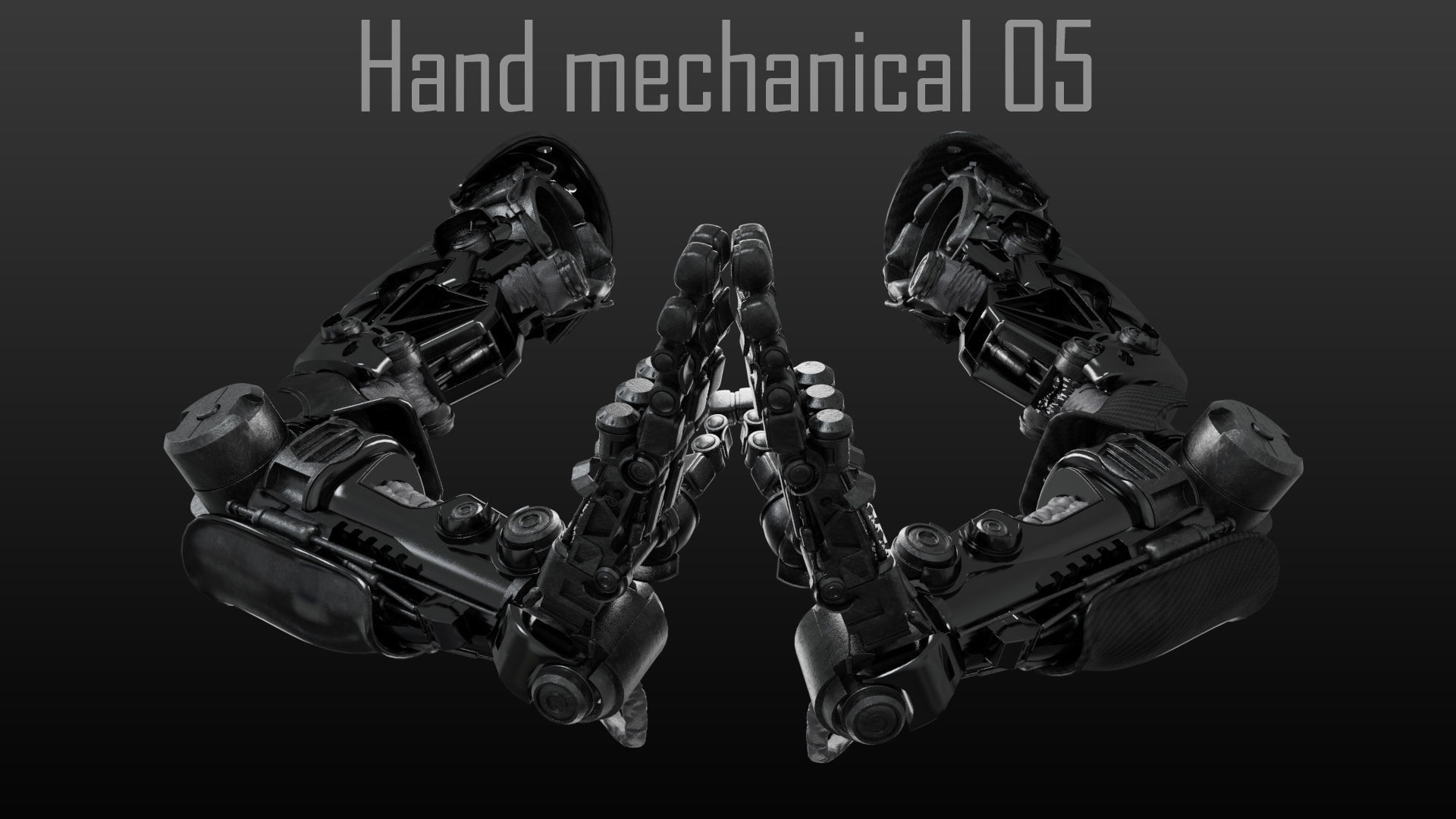 FPS Hand mechanical 05 3D model animated rigged | CGTrader