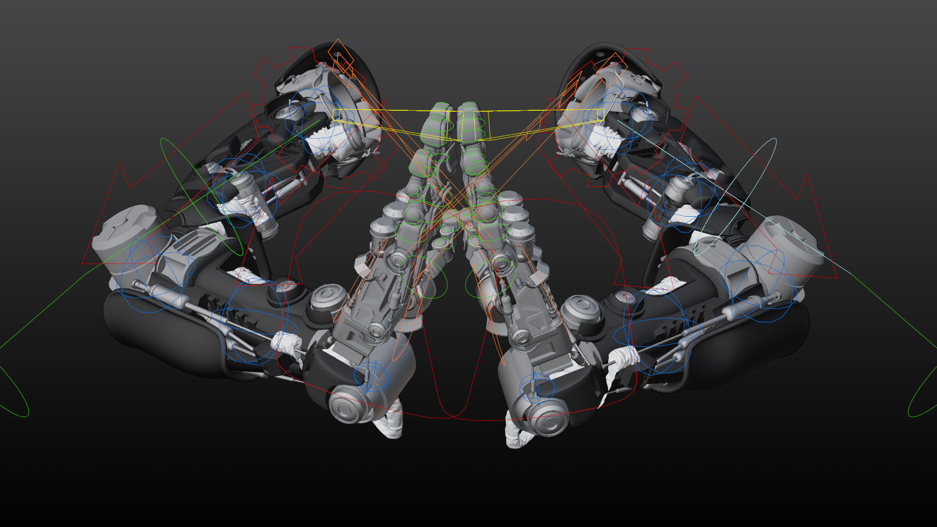 FPS Hand mechanical 05 3D model animated rigged | CGTrader