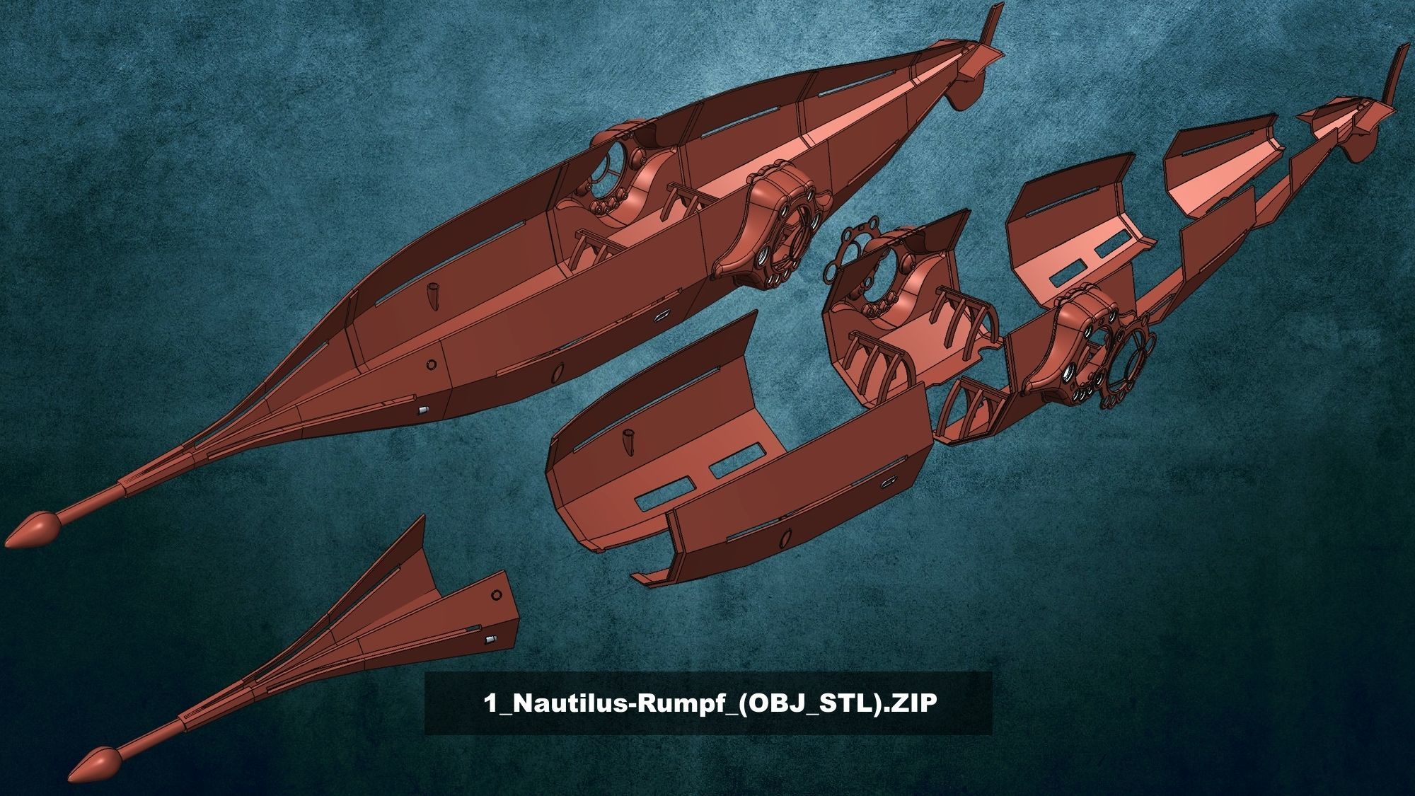 Nautilus detailed 3D model 3D printable | CGTrader