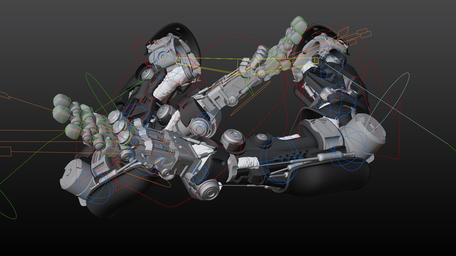 Hand Robotic 06 3D model animated rigged | CGTrader