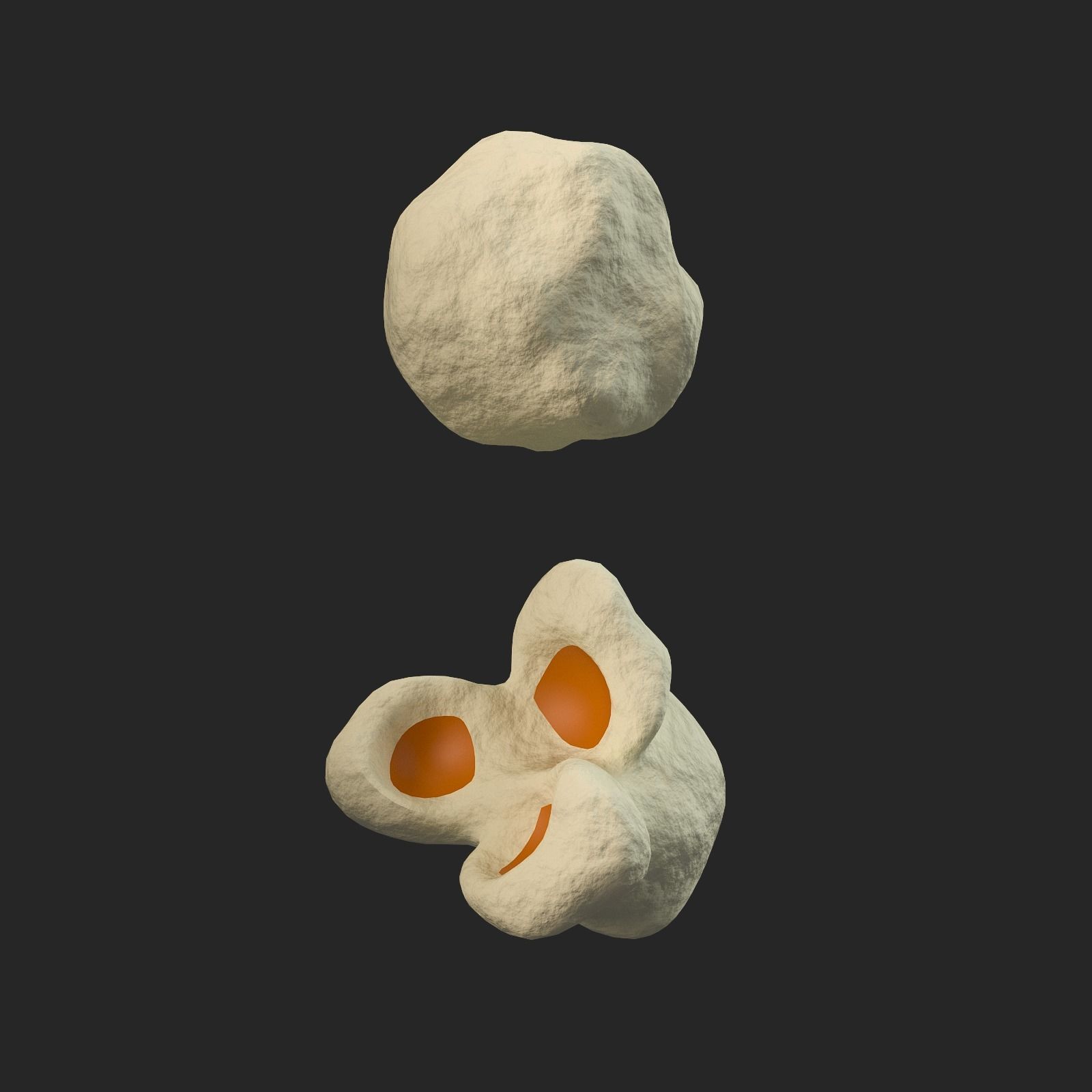 Popcorn kernels 3D model | CGTrader