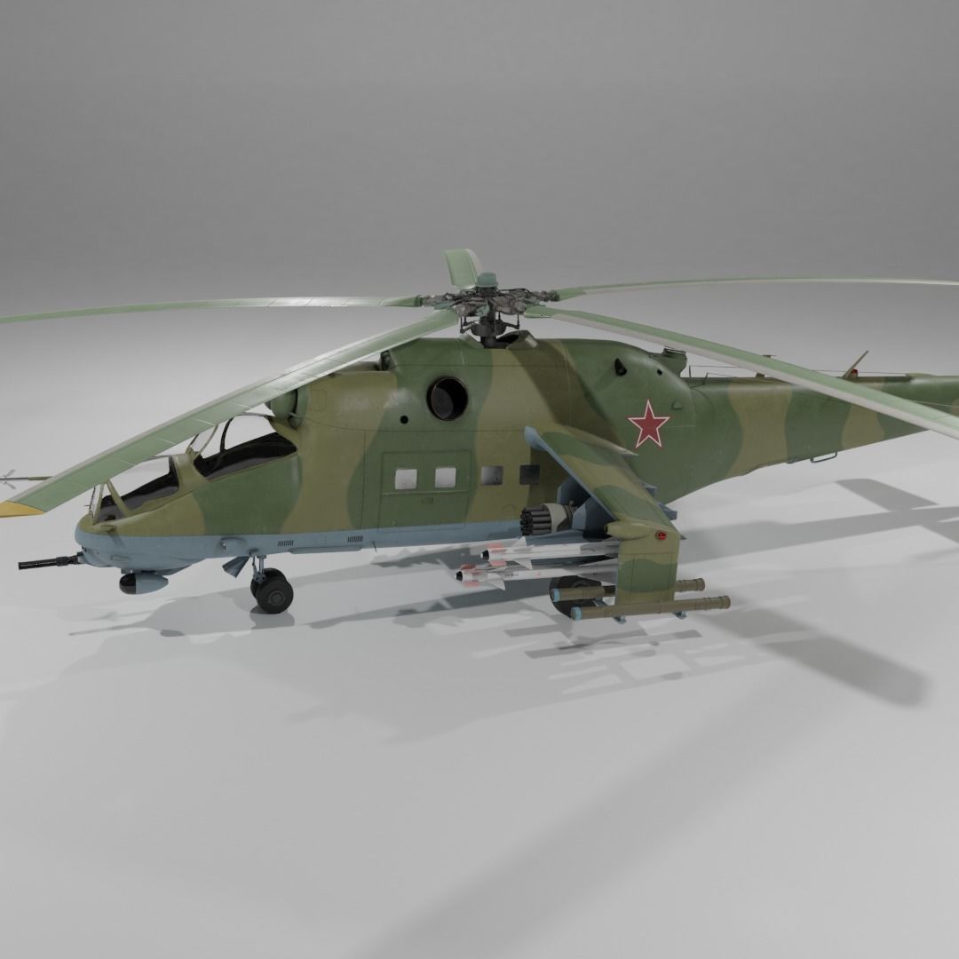 Mil Mi-24V Hind free 3D model | CGTrader