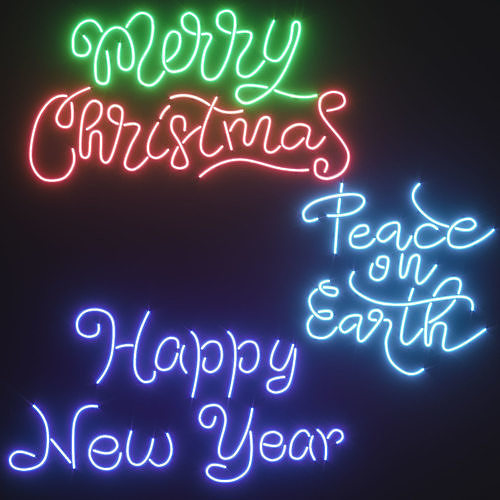 Neon Set 10 3D model | CGTrader