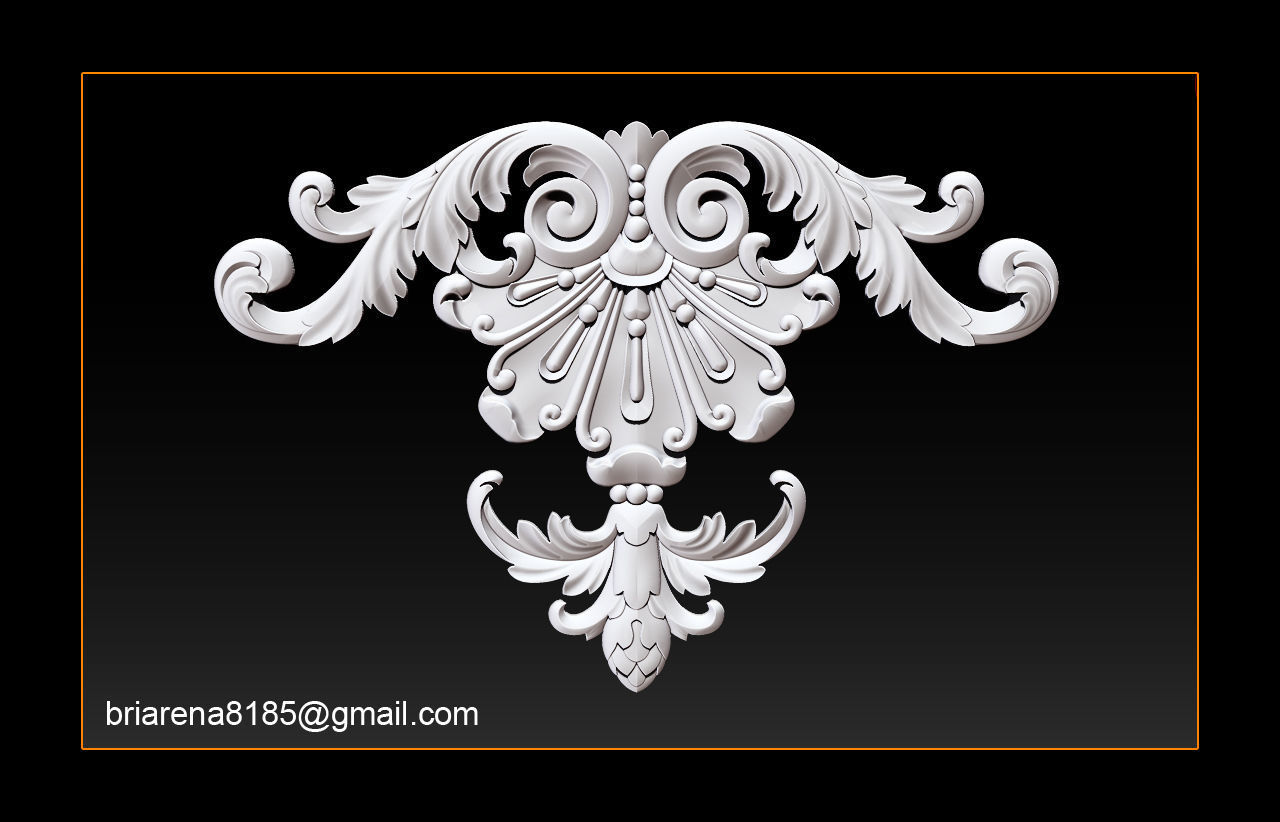 3D STL Models CNC Router - Carved decor 3D model 3D printable | CGTrader