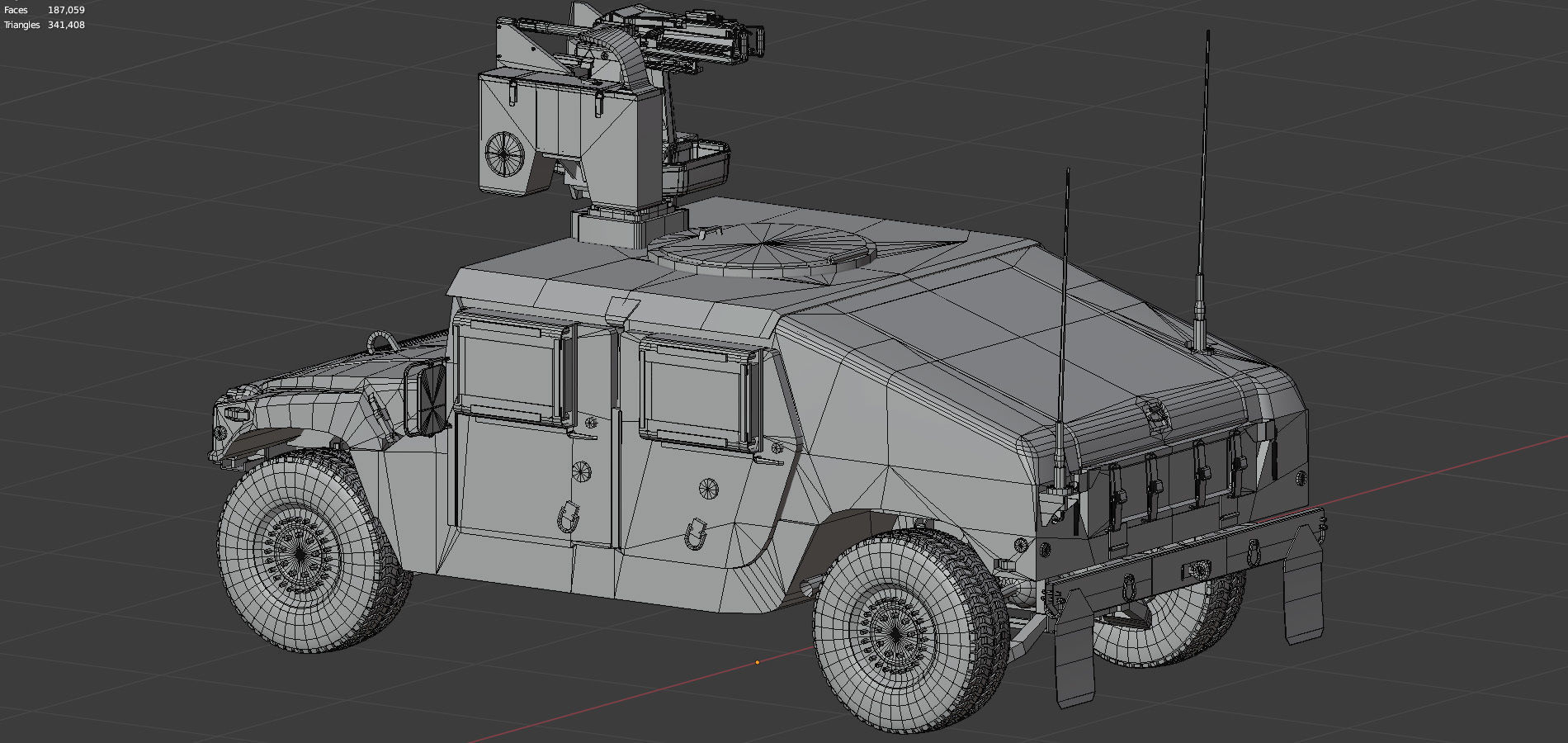 3D model Humvee M1151 CROWS VR / AR / low-poly | CGTrader