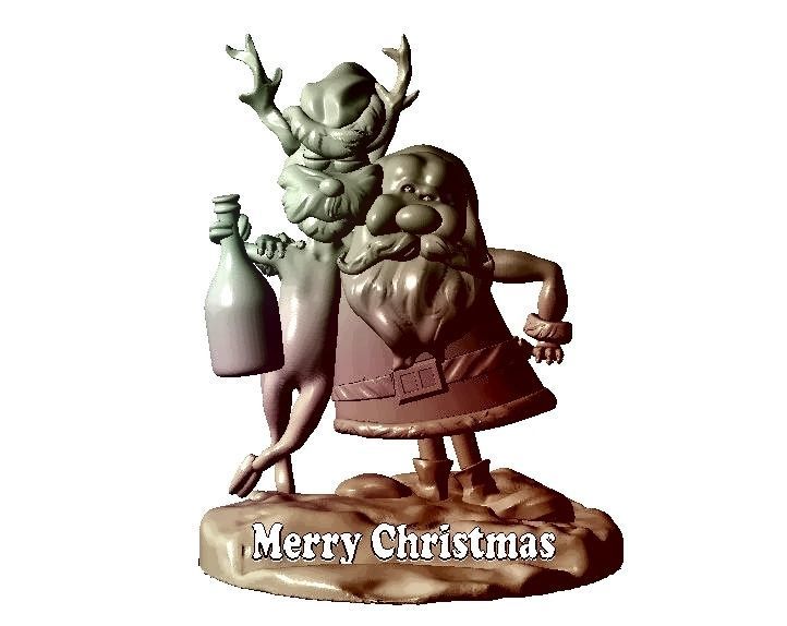 Merry Christmas 3D model 3D model 3D printable | CGTrader