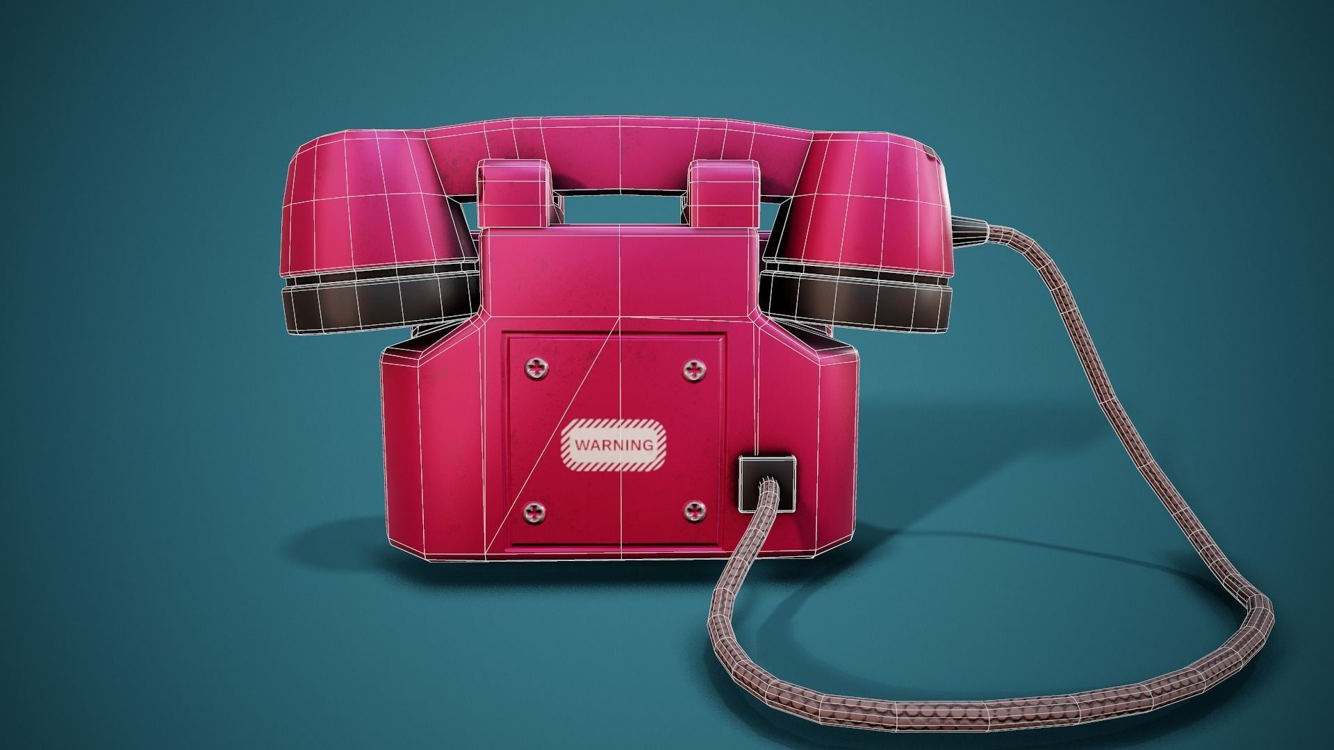 3D model Stylized Retro Phone - Tutorial Included VR / AR / low-poly ...