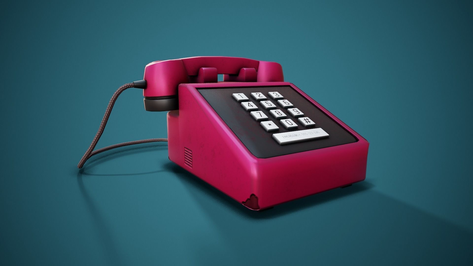 3D asset Stylized Retro Phone - Tutorial Included