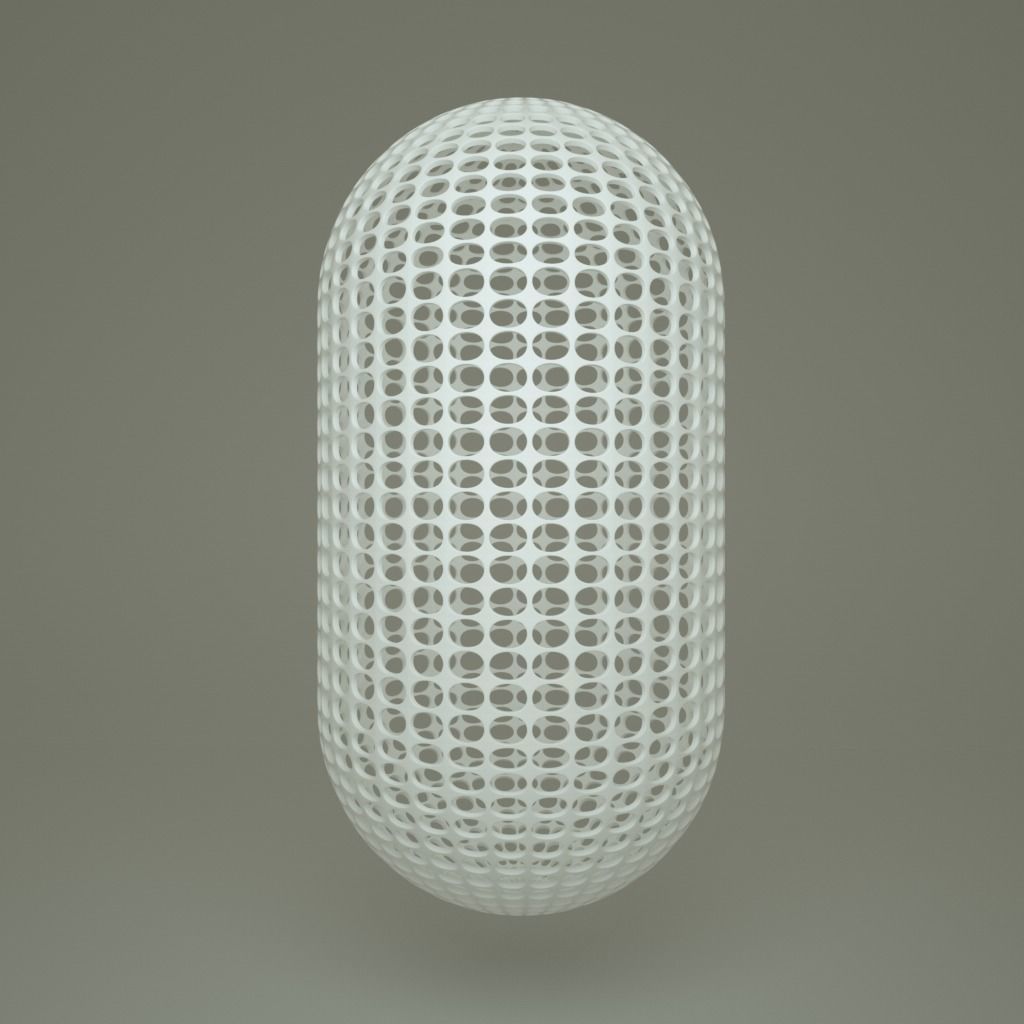 Abstract Geometric Capsule 3D model | CGTrader