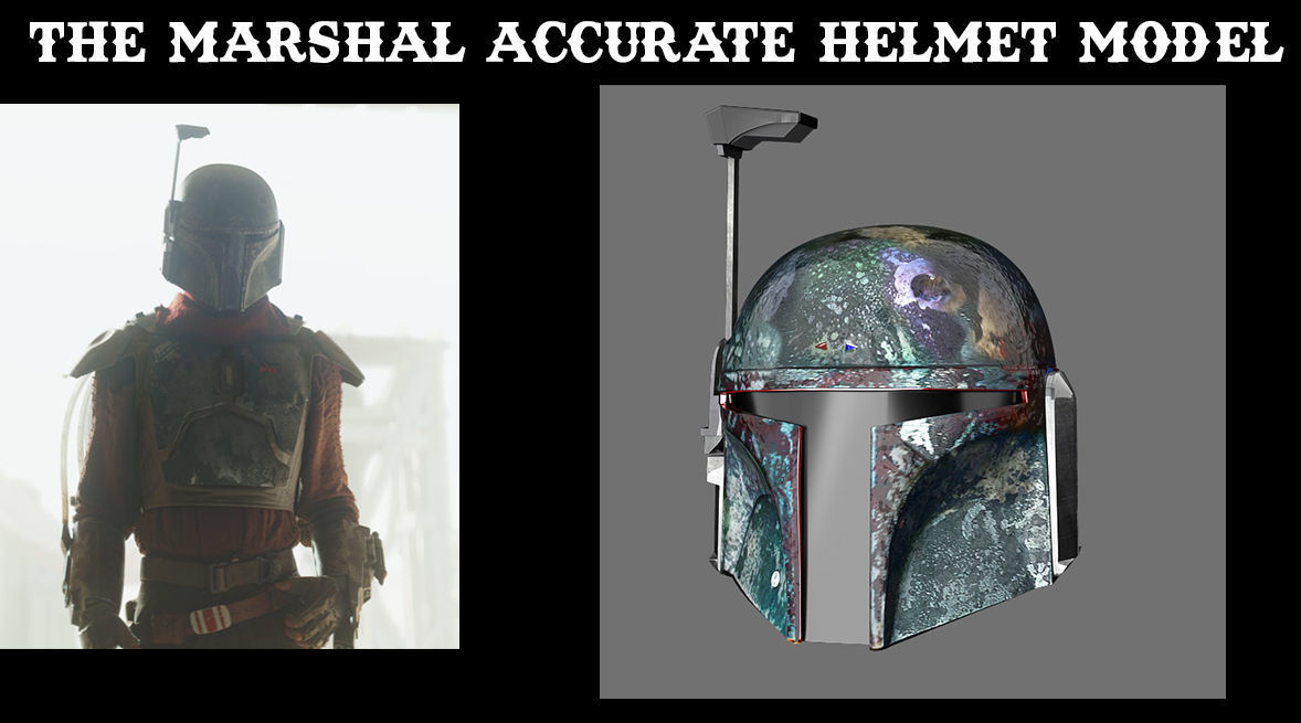The Marshal Cobb Vanth Mandalorian Accurate Helmet 3D model | CGTrader