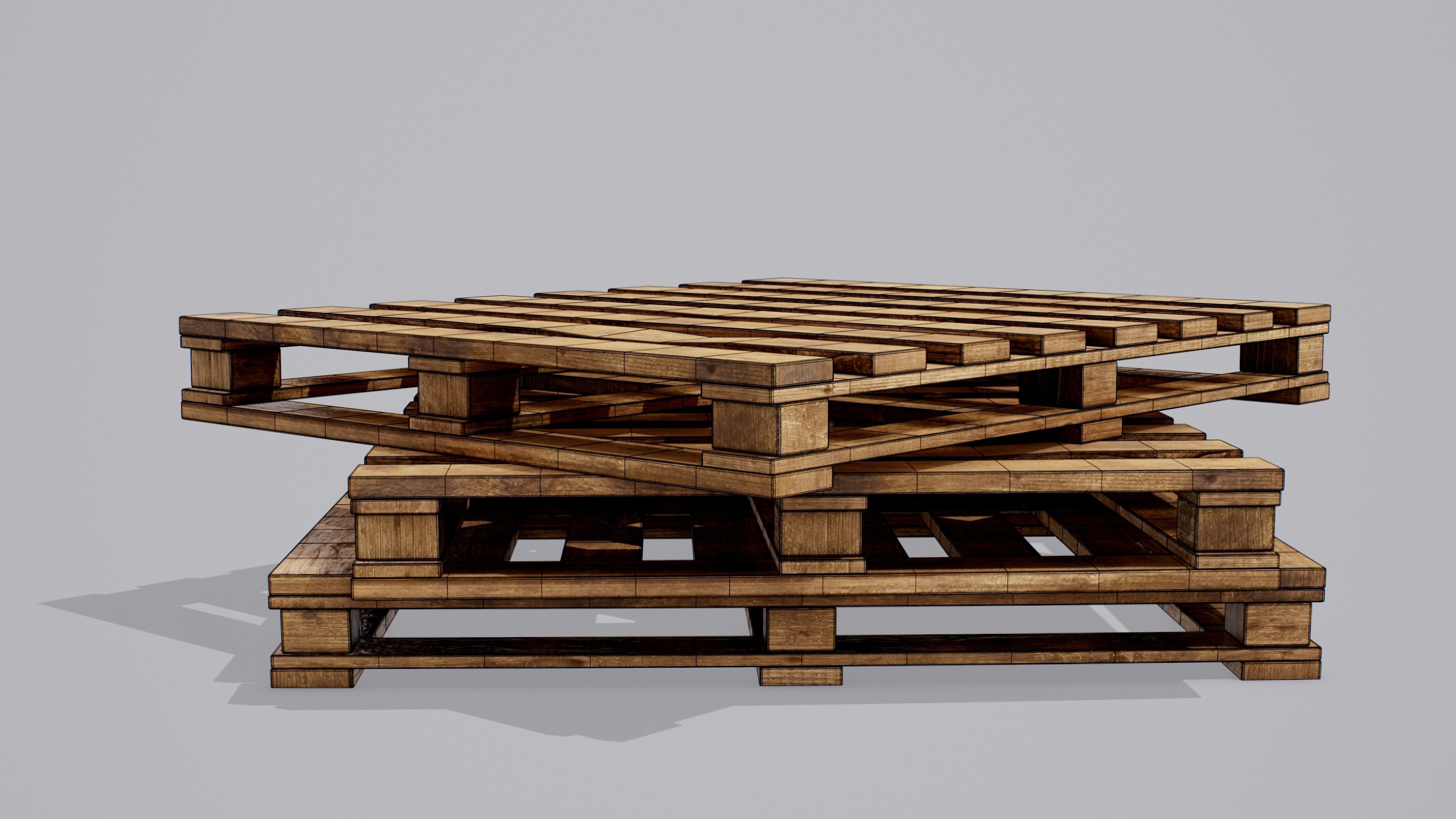 Wood Pallet free VR / AR / low-poly 3D model | CGTrader