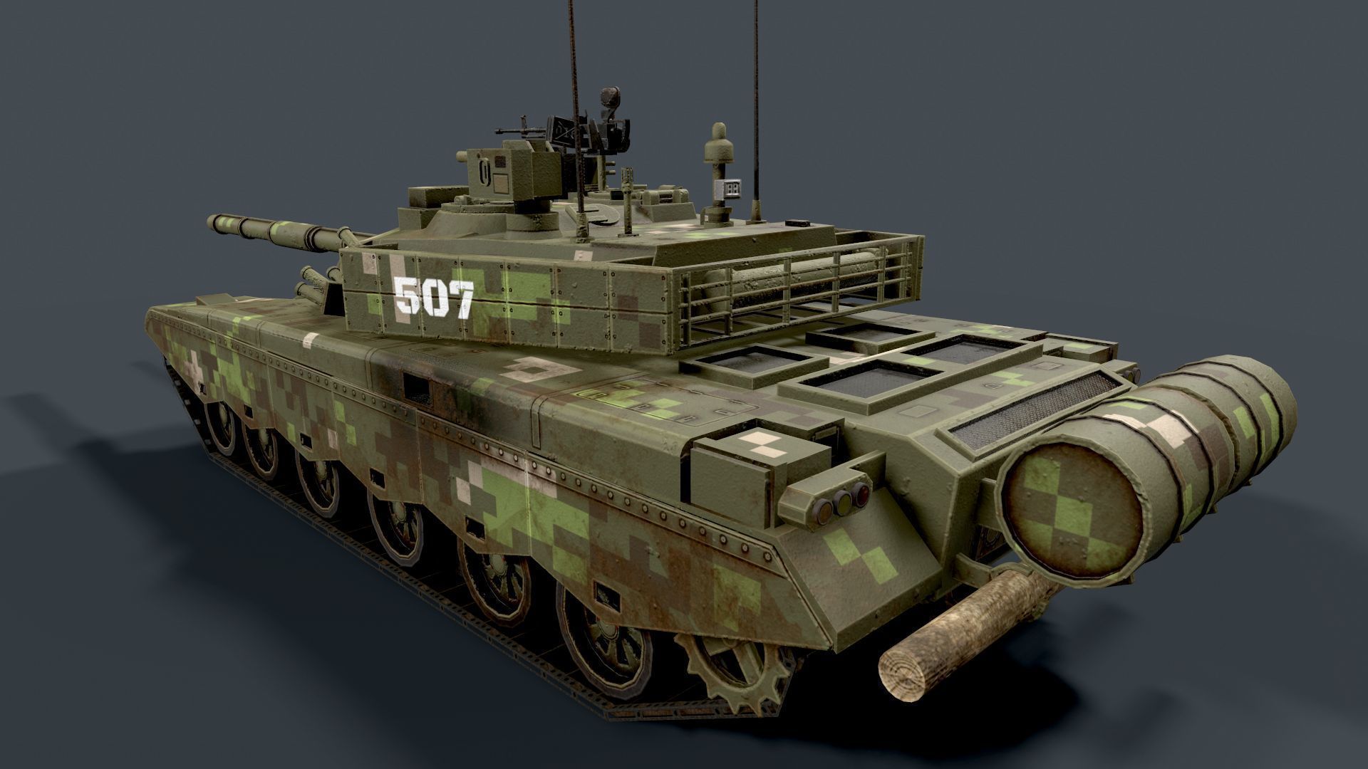 3D model ZTZ - 99 Phase II VR / AR / low-poly | CGTrader