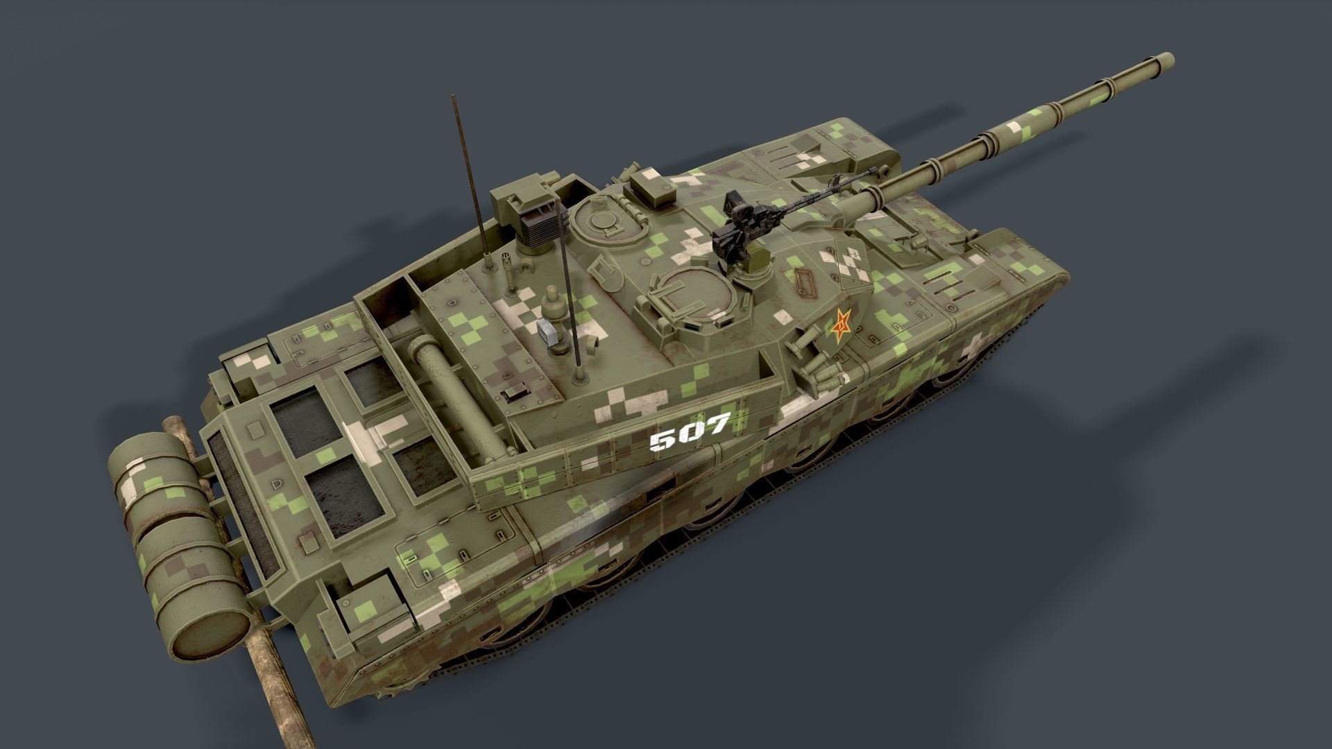 3D model ZTZ - 99 Phase II VR / AR / low-poly | CGTrader