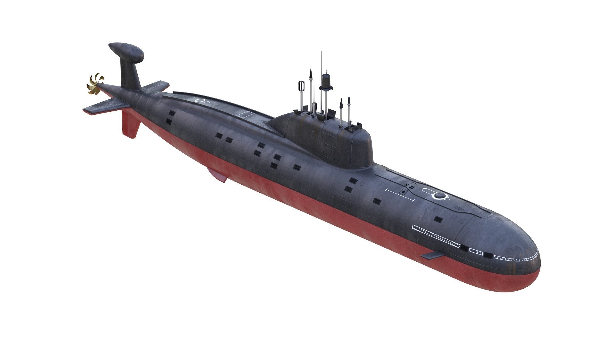 Nuclear Powered Attack Submarine Akula Class 3D model | CGTrader