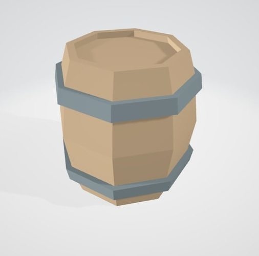 Low Poly Flat Shaded Barrel free VR / AR / low-poly 3D model | CGTrader