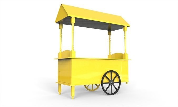 3D model Cart design 2 wooden VR / AR / low-poly | CGTrader