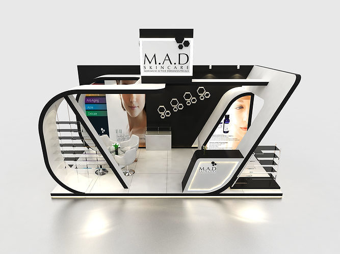 3D model Exhibition booth design ready to use VR / AR / low-poly | CGTrader