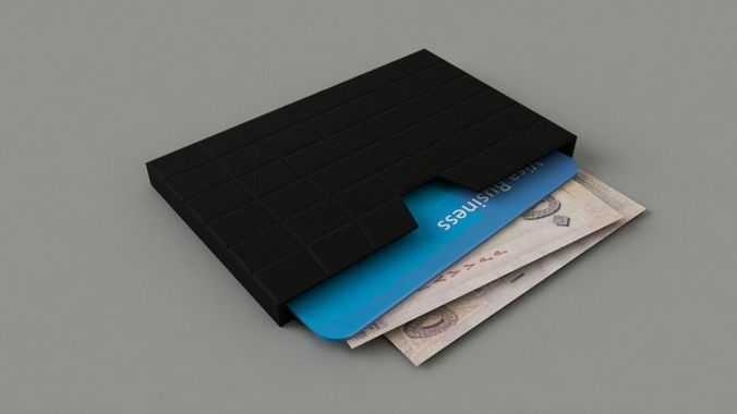 Wallet Slab 3D model 3D printable | CGTrader