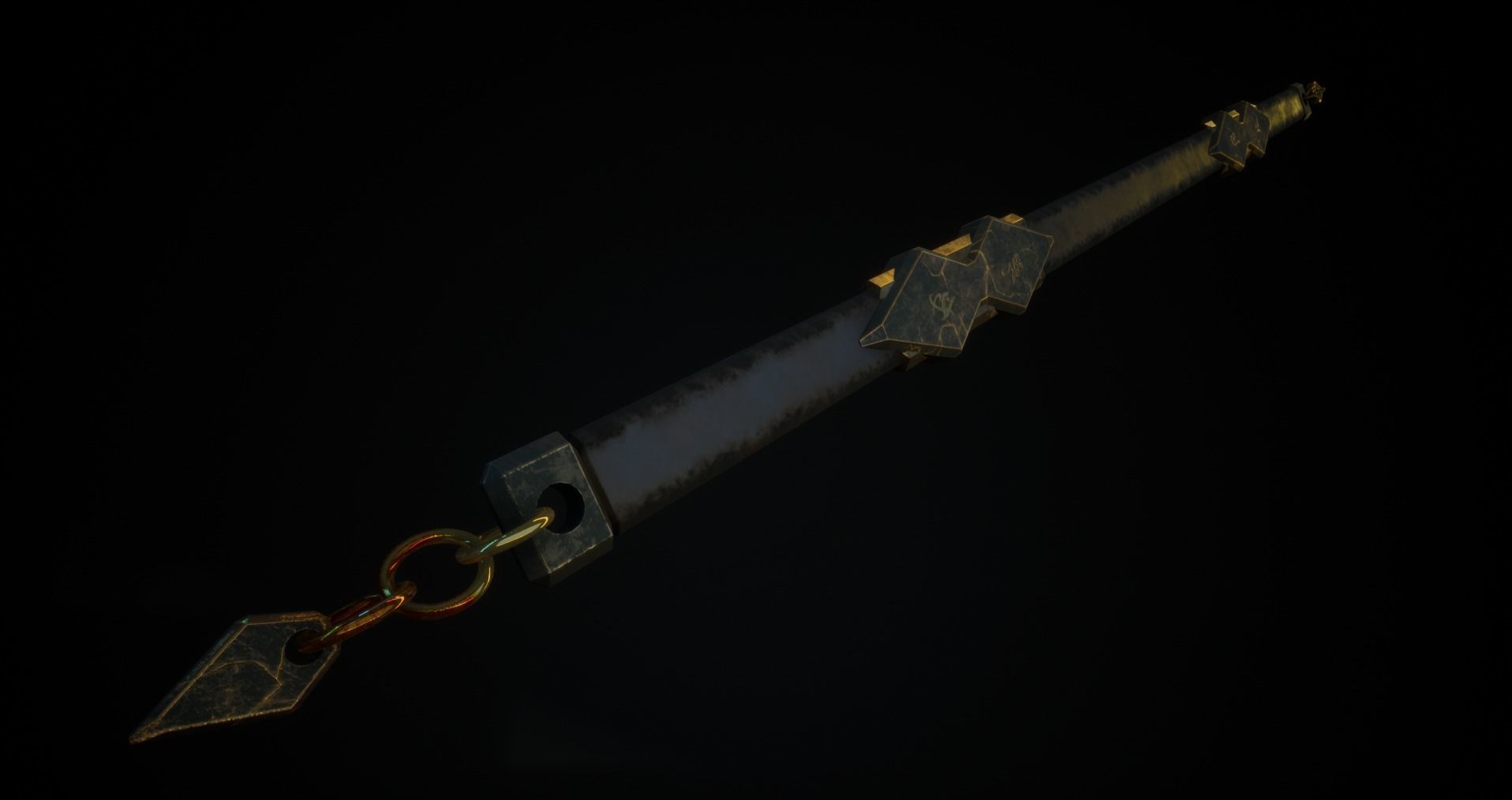 3D model Medieval Rod - Magic - Weapons VR / AR / low-poly | CGTrader