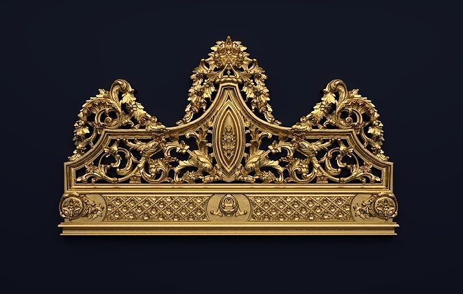 Classic Carved Bed 3D model 07 3D model | CGTrader
