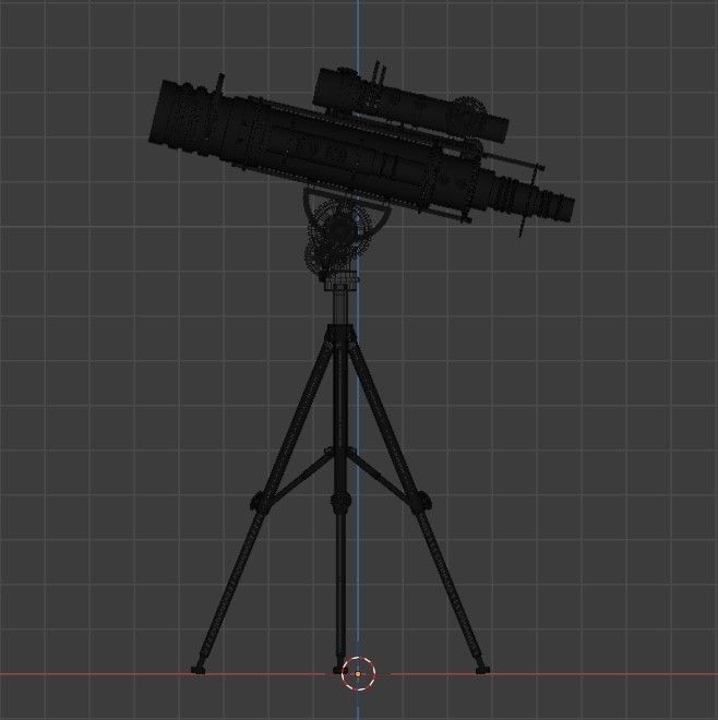 Antique Tripod Telescope - 3d Model free 3D model | CGTrader