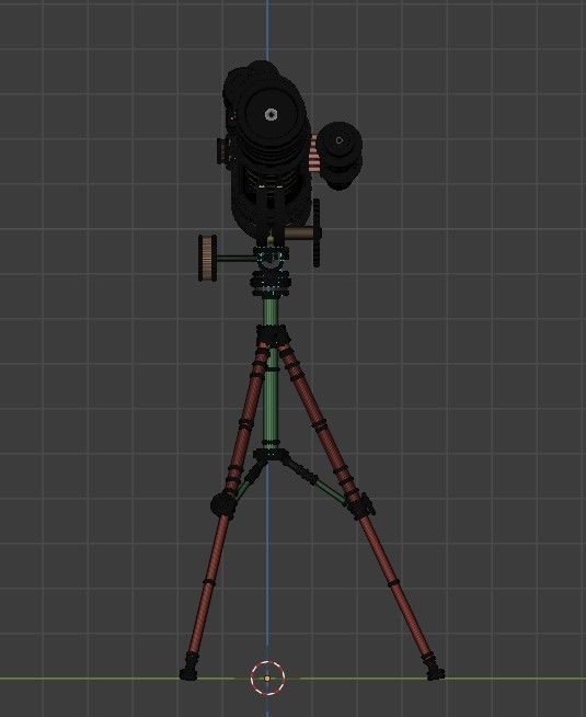 Antique Tripod Telescope - 3d Model free 3D model | CGTrader
