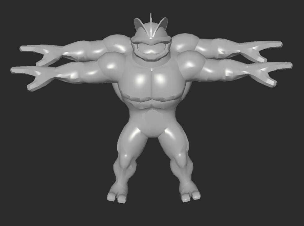 MakeIT Pokemon Machamp 3D model animated | CGTrader