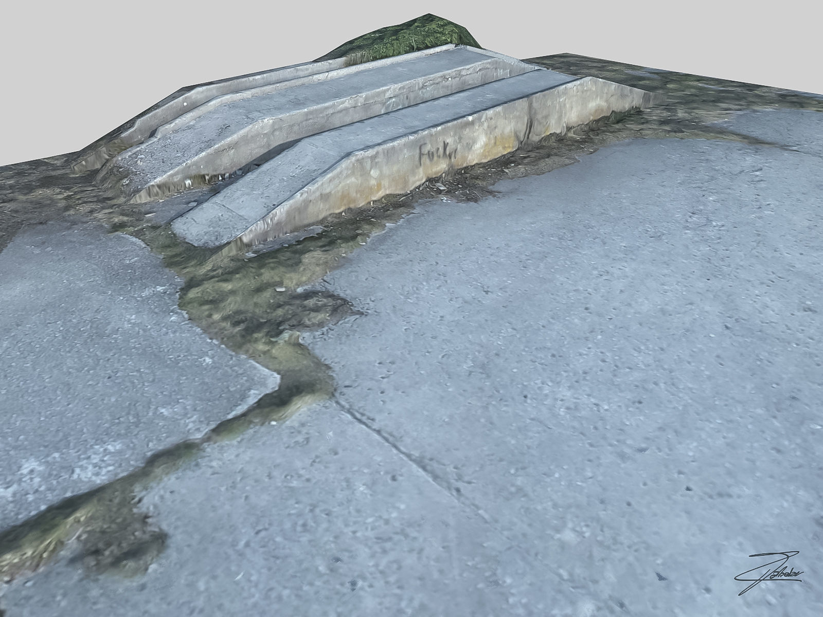 3D model Concrete loading ramp VR / AR / low-poly | CGTrader